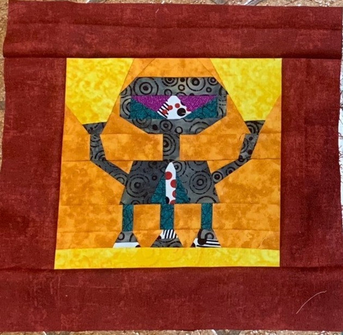 PDF Robot Quilt Block Pattern Foundation Paper Piecing - Etsy