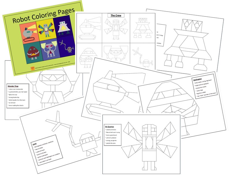 PDF Robot Coloring Pages Graphic Design Printable Science | Etsy