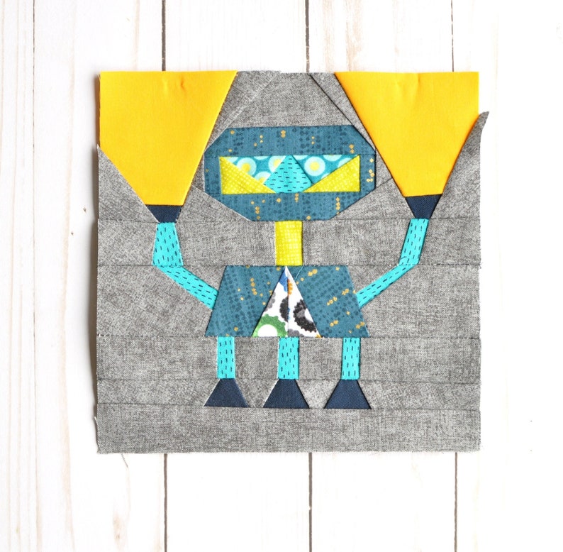 PDF Robot Quilt Block Pattern Foundation Paper Piecing Pattern Science ...