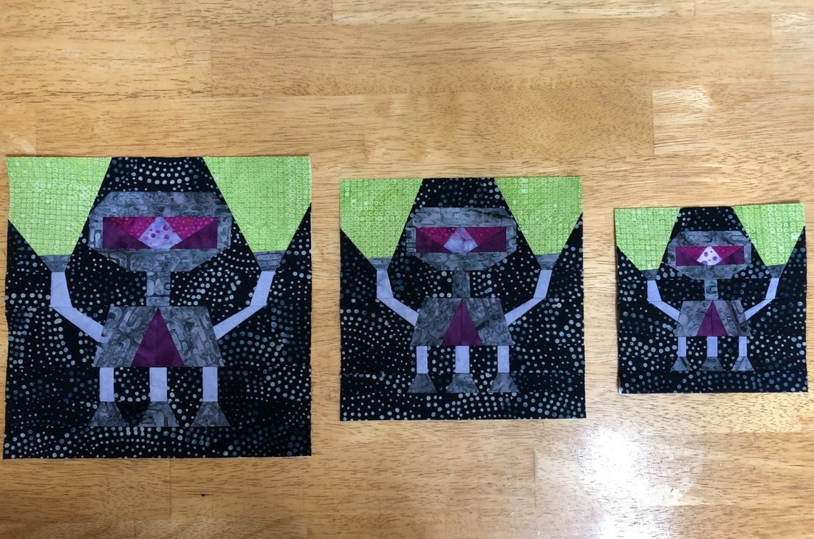 PDF Robot Quilt Block Pattern Foundation Paper Piecing - Etsy