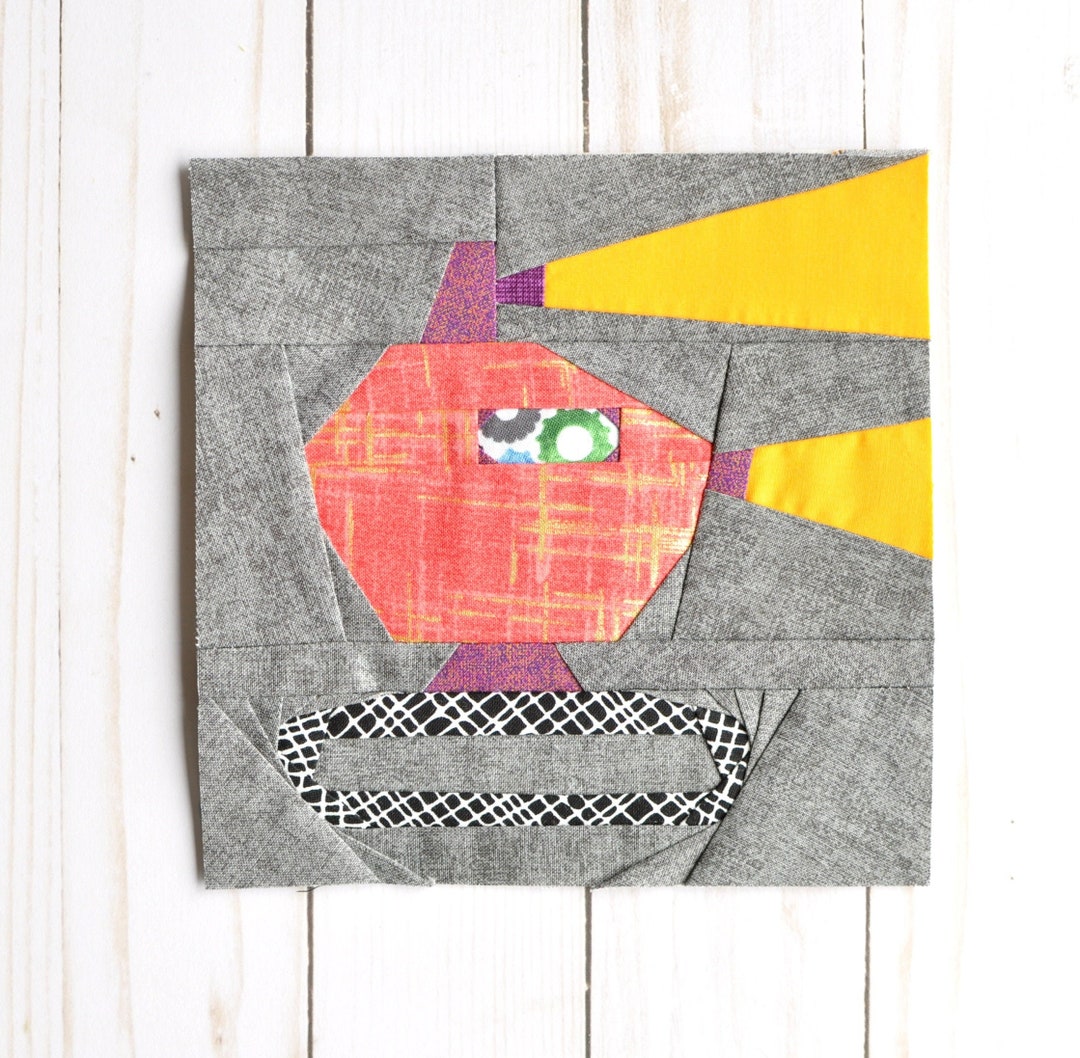 PDF Robot Quilt Block Pattern - Foundation Paper Piecing Pattern ...