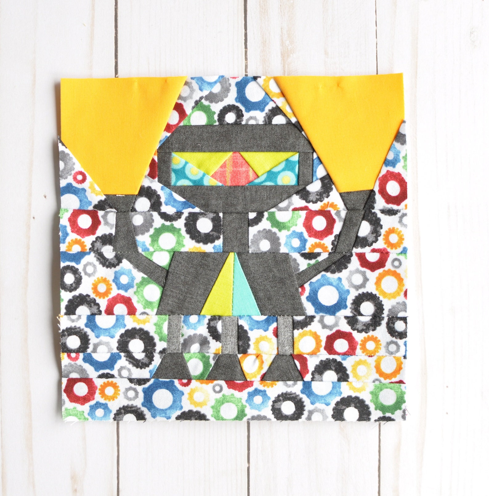 PDF Robot Quilt Block Pattern Foundation Paper Piecing - Etsy