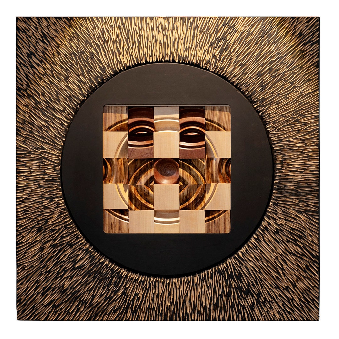 Kinetic 3D Wooden Wall Art: Handmade Geometric Sculpture - Etsy