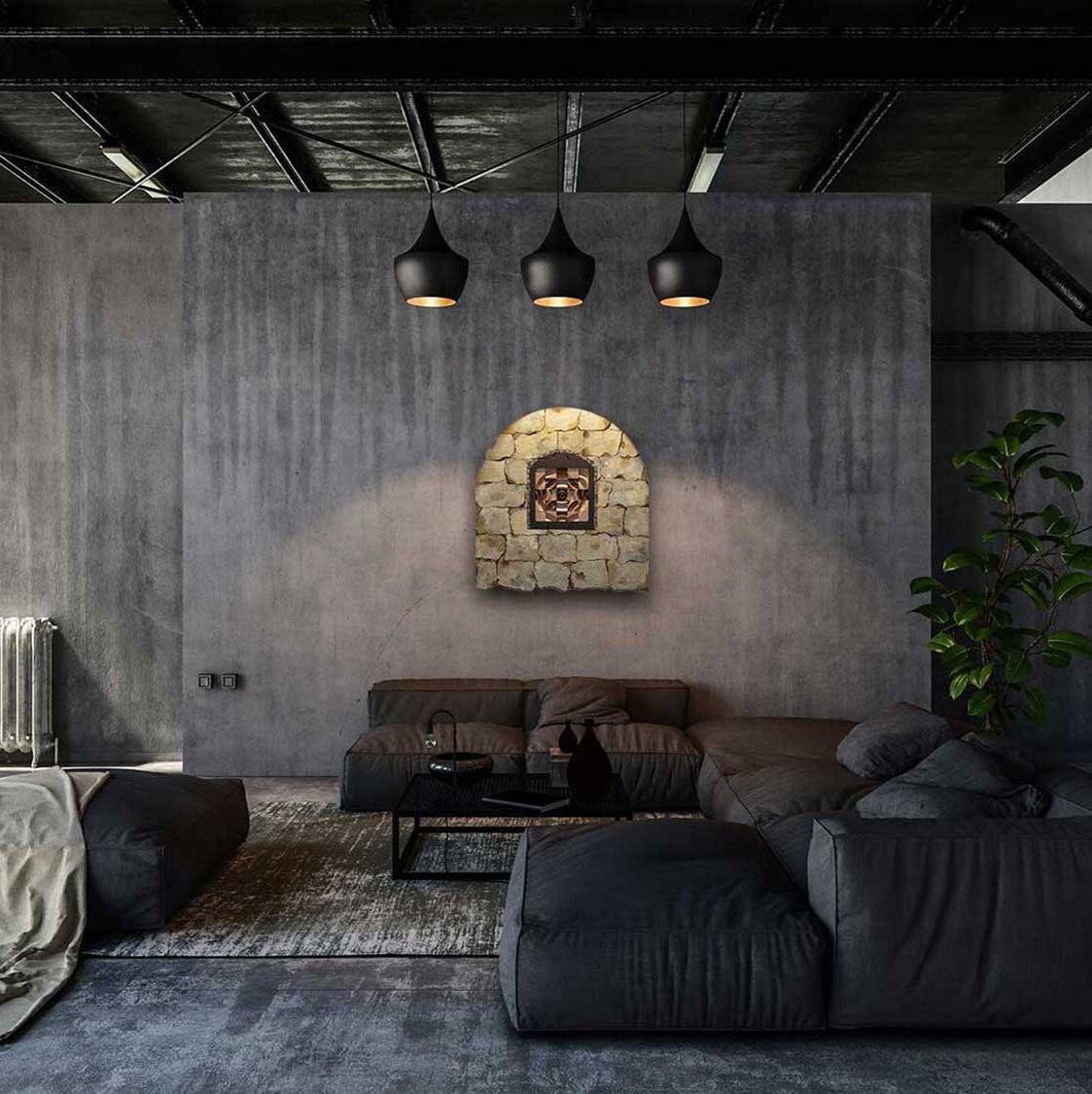 Unique Large Wall Art, Kinetic Wood Wall Sculpture With Moving Center ...