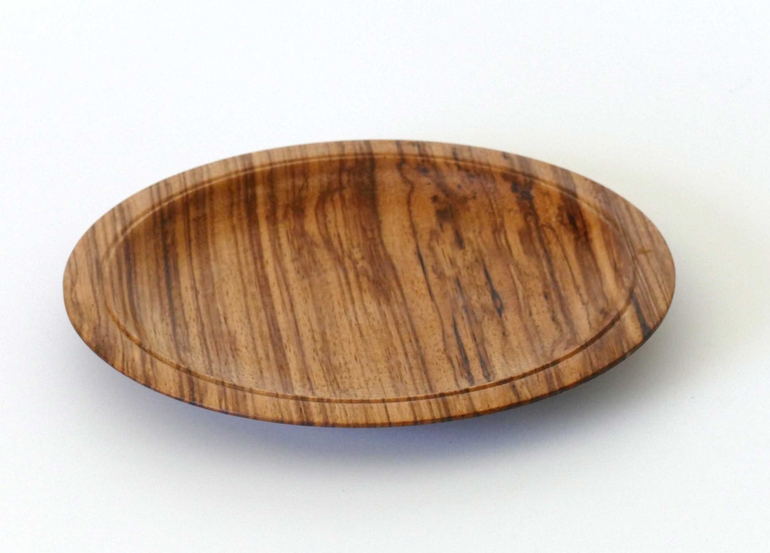 Round Wooden Plate, Wood Serving & Decor Dish, Small Serving Tray, Eco ...