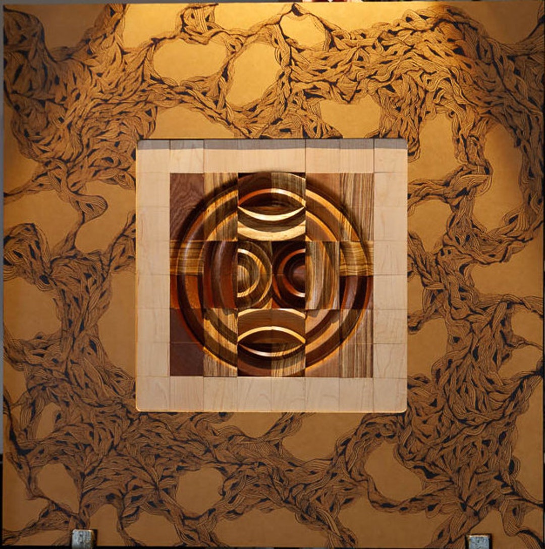 Unique Framed Wooden 3D Moving Wall Art, Kinetic Wood Wall Decorative ...