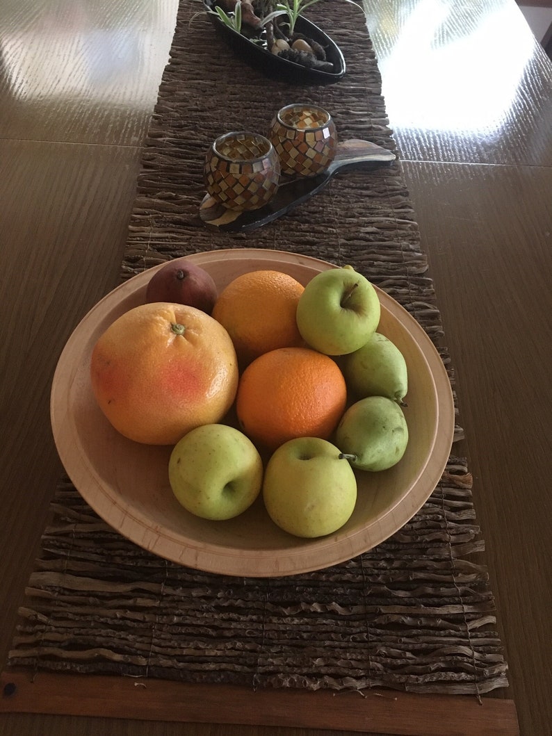 Large Wood Fruit Bowl, Personalized Kitchen and Dining Home Gift ...