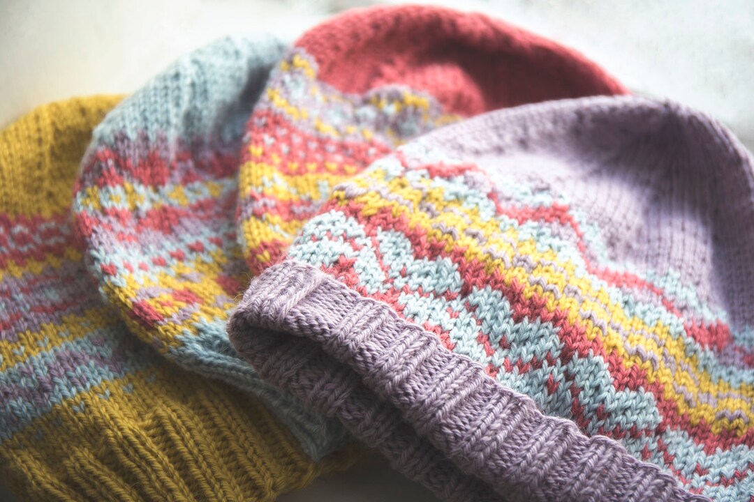 Four Fair Isle Hats. (all Four Patterns Included). Knitting Patterns ...