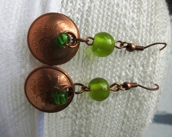Canadian copper penny bib necklace designed by me hand drilled | Etsy