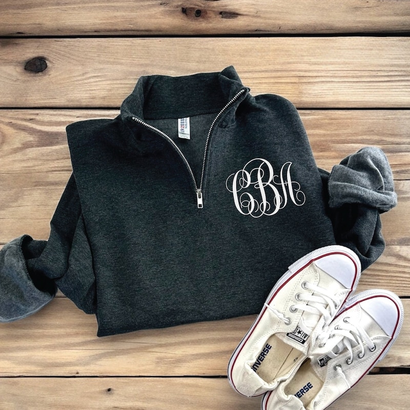 Monogrammed Quarter Zip - Etsy