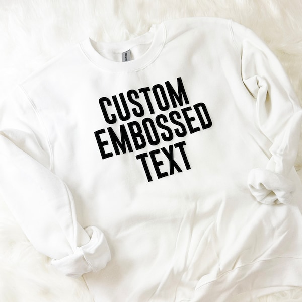 Embossed Sweatshirt - Etsy