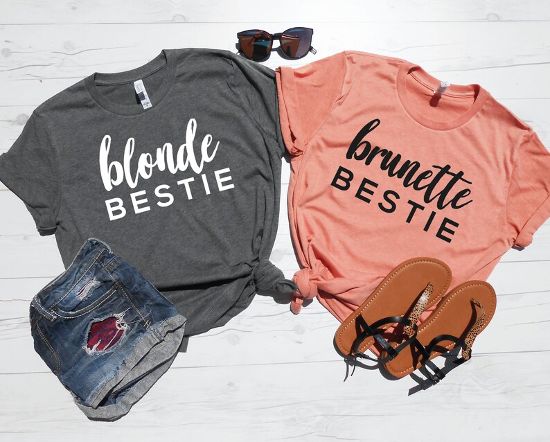 Blonde Bestie Brunette Bestie Best Friend Shirts Matching T - Etsy