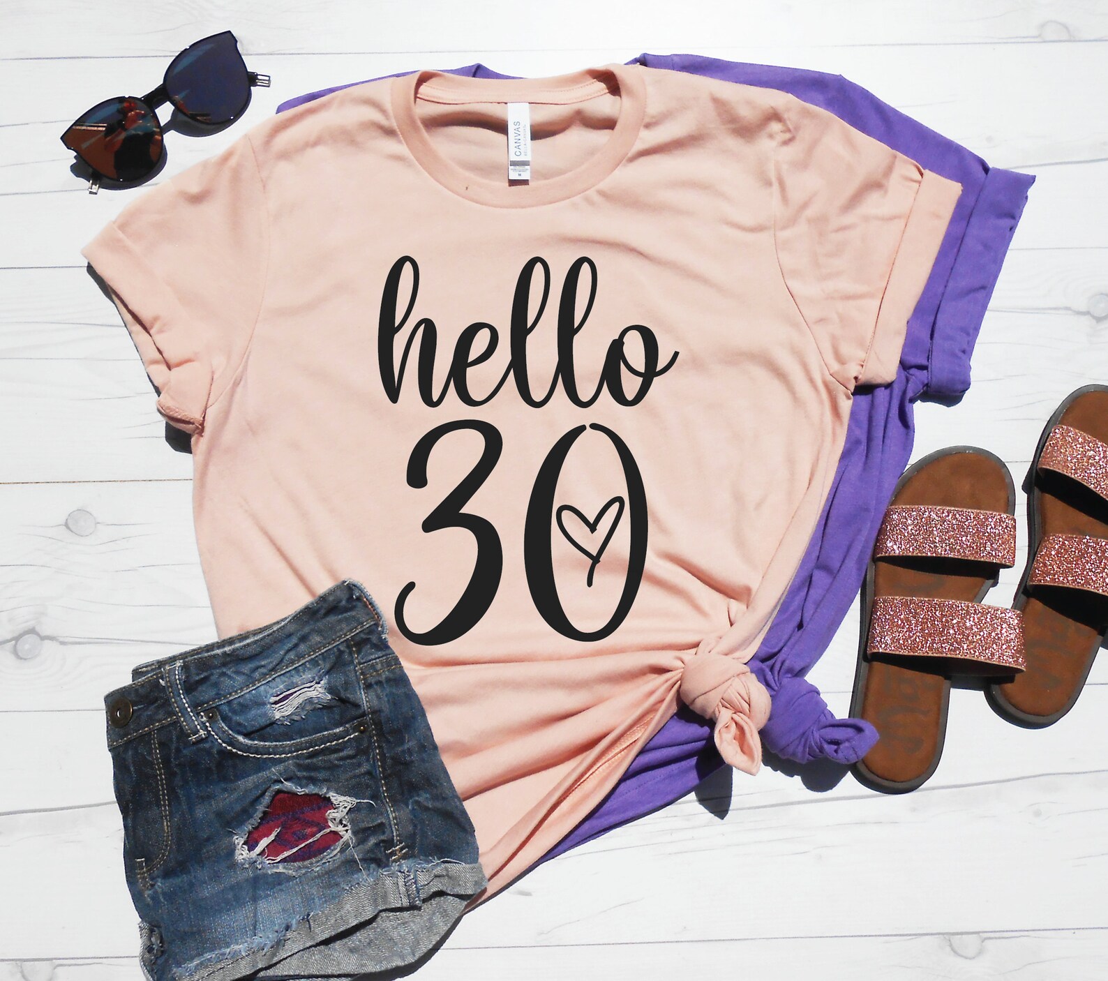 Hello 30/ Hello Thirty T-shirt / Hello 30 Shirt / 30th | Etsy