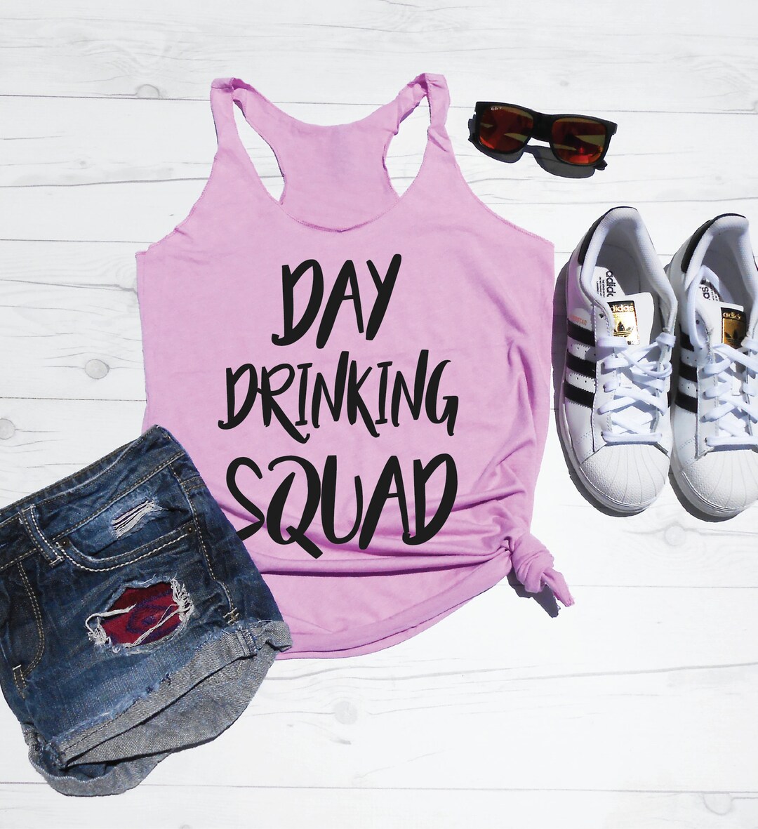 Day Drinking Squad Tank Top Day Drinking Flow Racerback Tanks Day ...