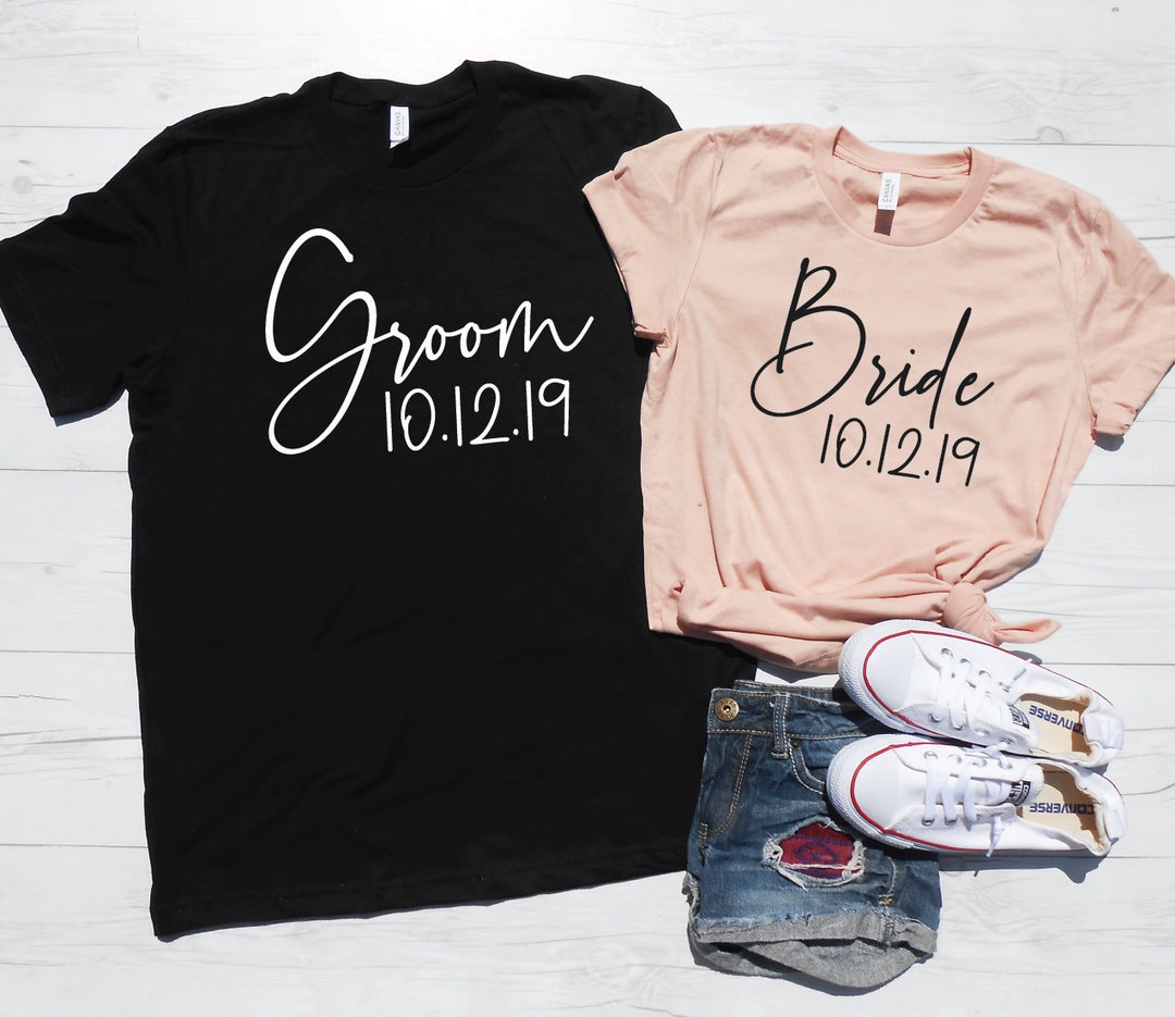 Bride And Groom Shirts Bride And Groom Tees Bride Groom Set Cute Set