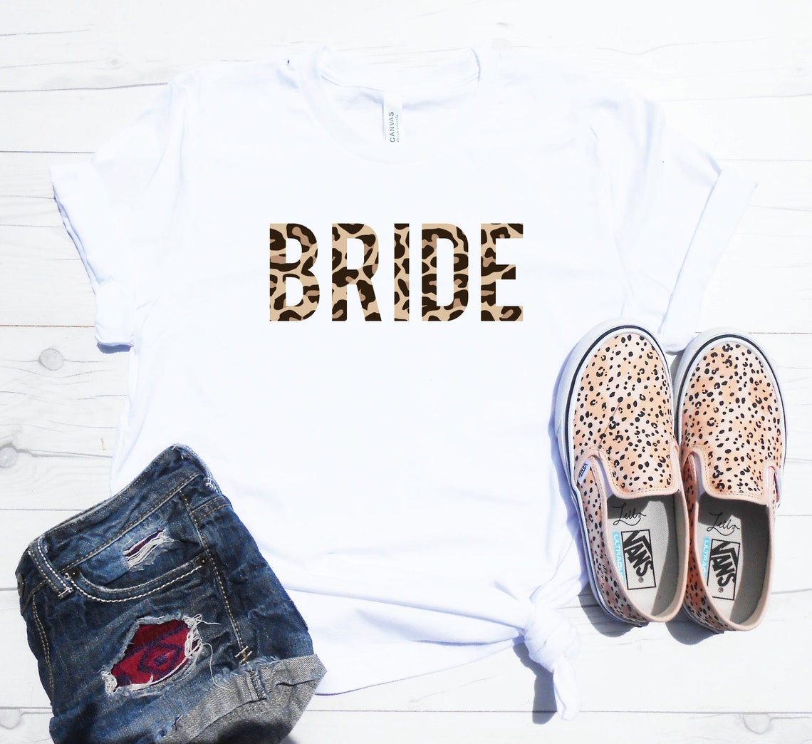 Bride and Squad Leopard Print Shirts SQUAD Leopard Tee Cute | Etsy