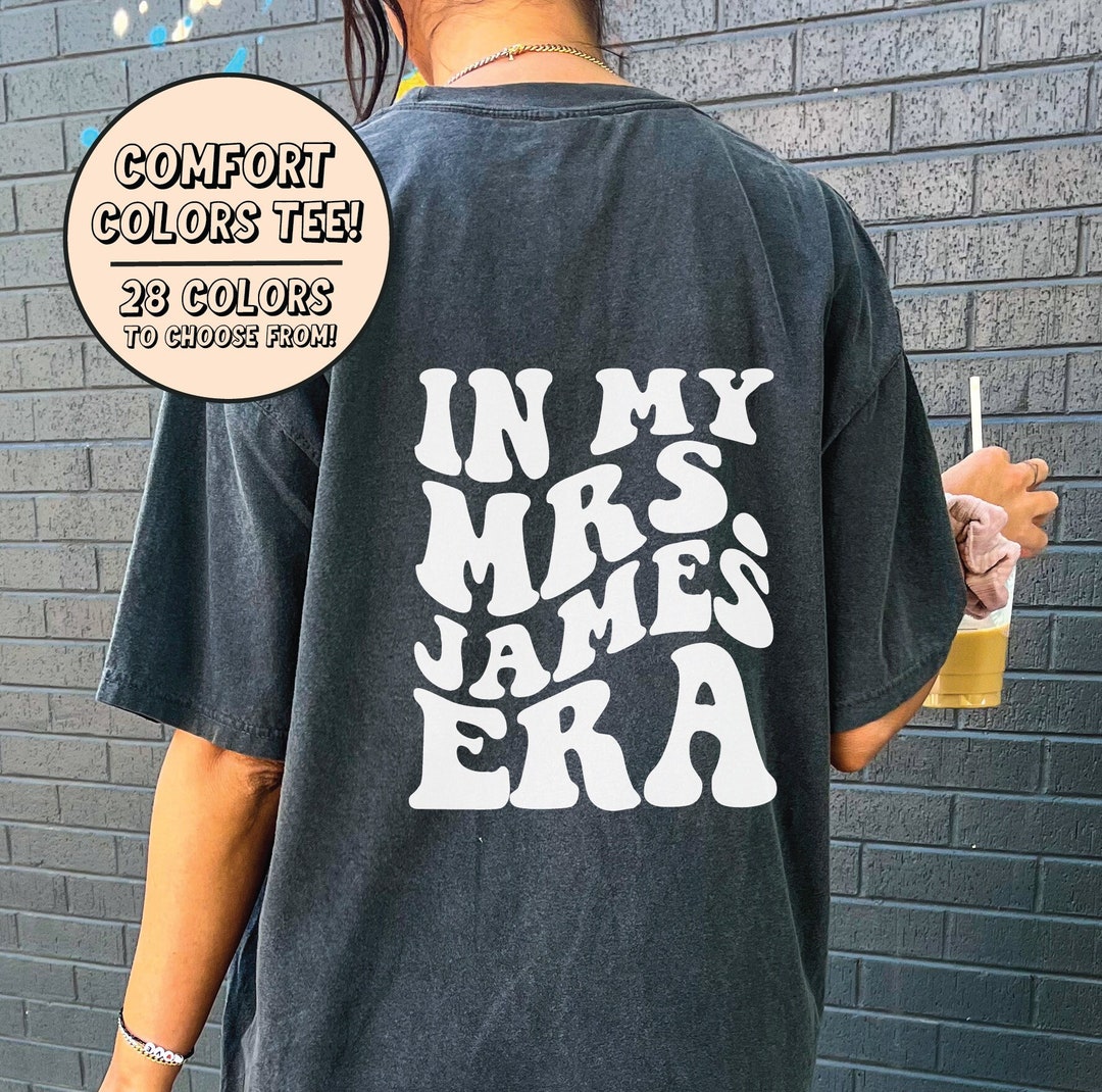 Comfort Colors in My Mrs Era, Retro Custom Bride Shirt, Personalized ...
