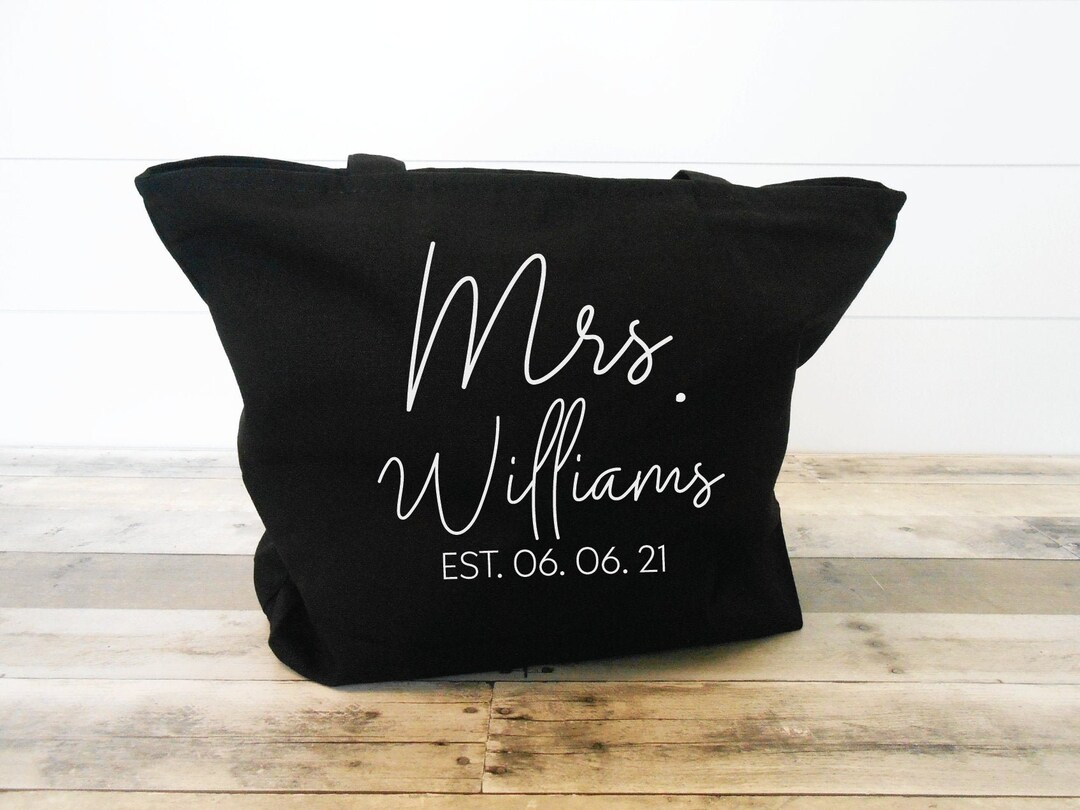 BRIDE Tote Bag, Personalized Bride Bag, Wedding Gift, Bridal Shower ...