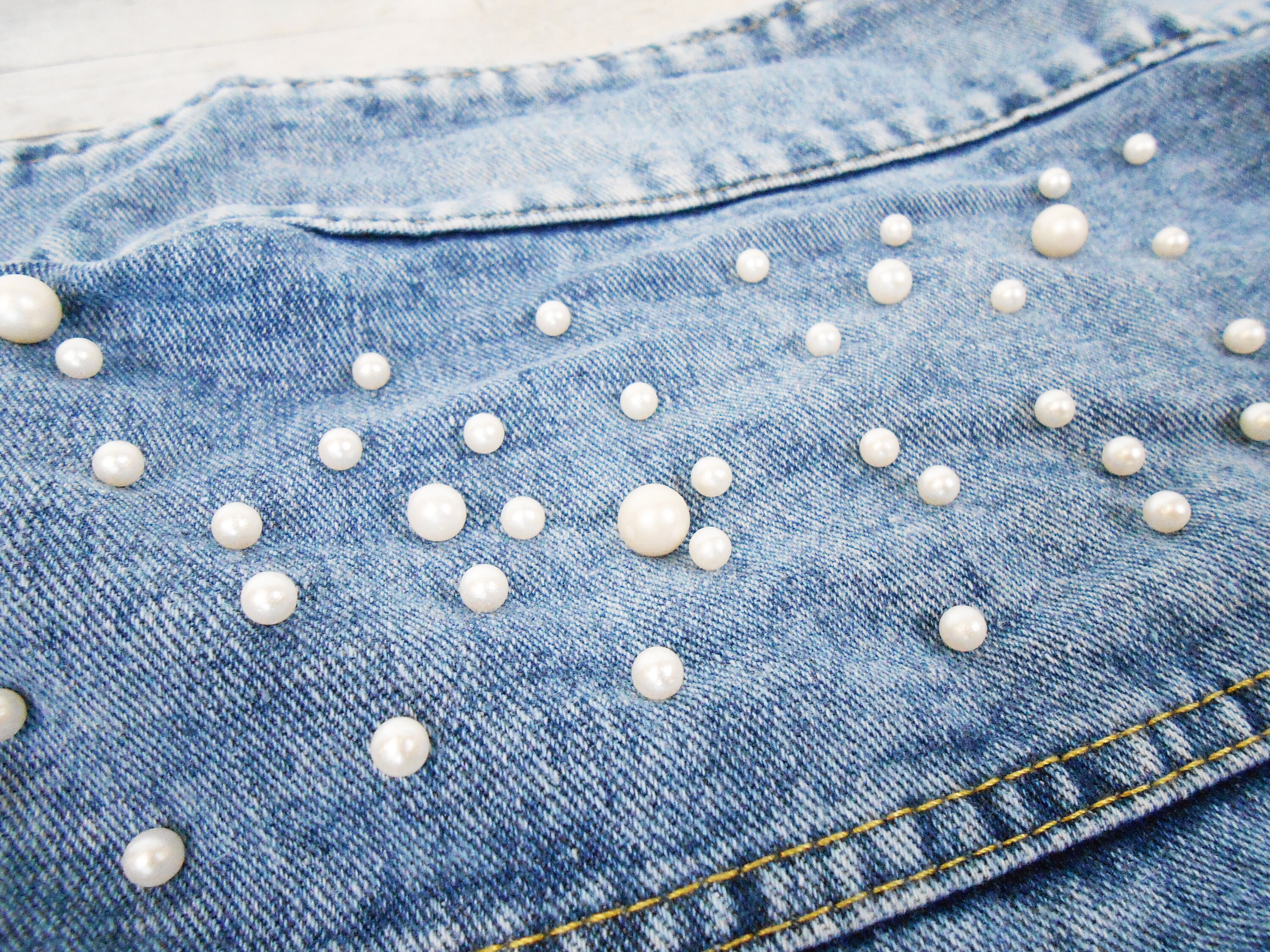 Happily Ever After Pearl Jean Jacket Bride Jean Jacket Pearl - Etsy