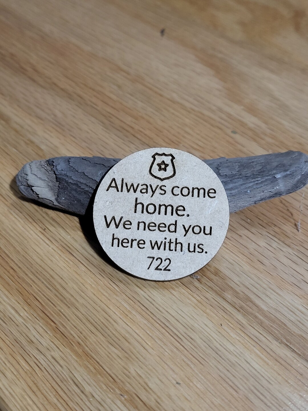 Always Come Home Thin Blue Line Pocket Token. Police Officer Gift ...