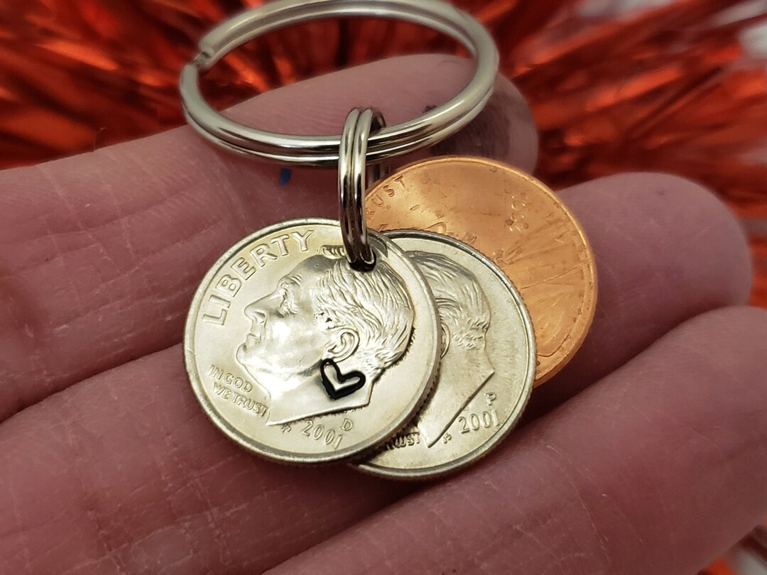 21st Birthday, Simple 21st Birthday Gift, 21st Anniversary Keychain, 21 ...