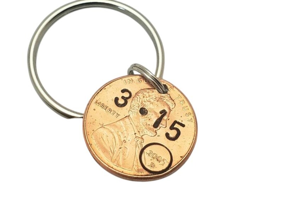 Personalized Penny Keychain for Husband. 7th Copper Coin Anniversary ...