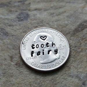 Hand Stamped Tooth Fairy Quarter – Magical Coin Keepsake – Unique Tooth ...