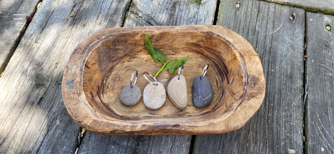 Lake Huron Stone Key Ring, Pebble Keychain, Natural Stone Gifts, Great ...