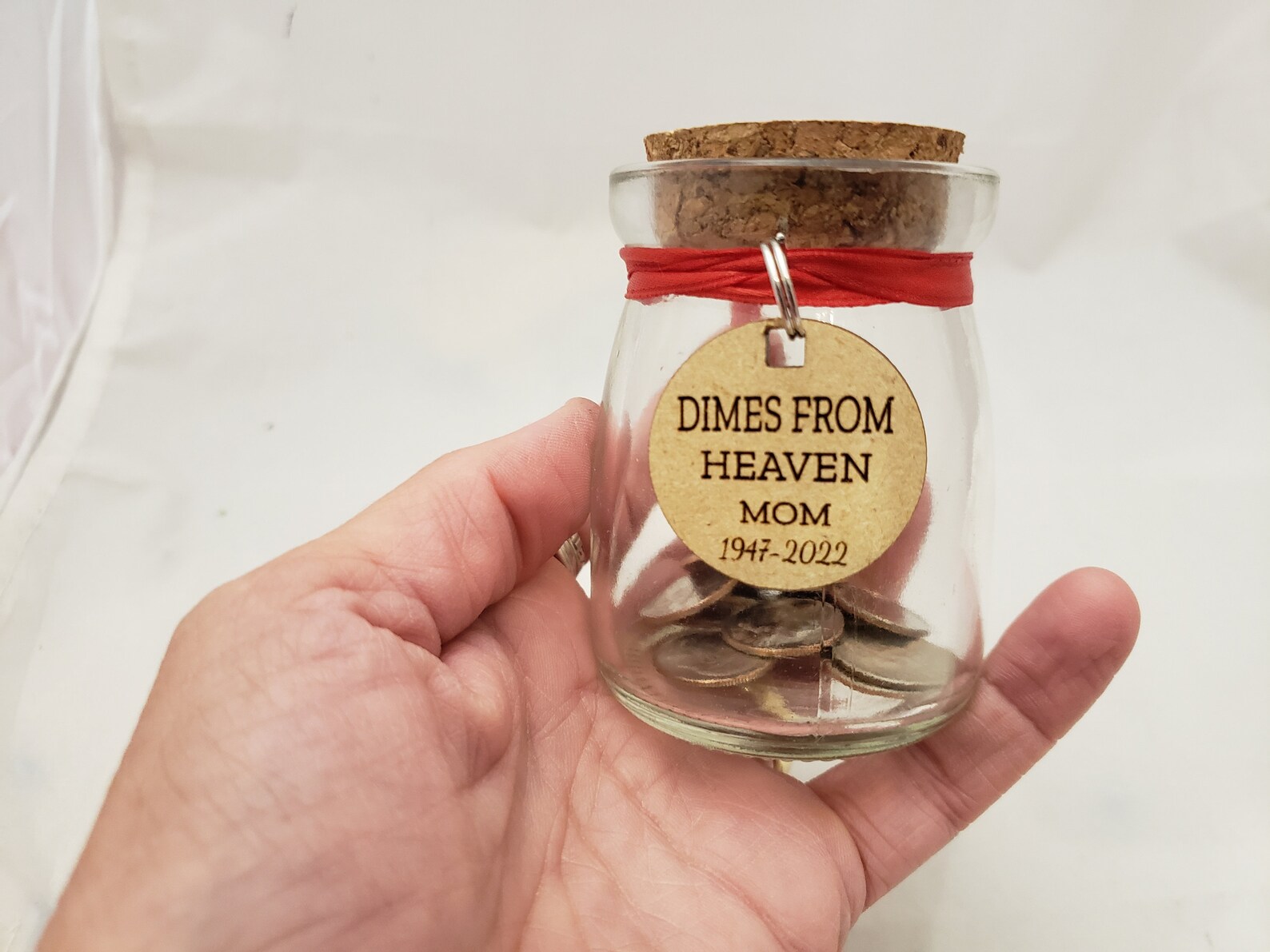 Custom Dimes From Heaven Jar. Memorial Keepsake Loss of Loved - Etsy