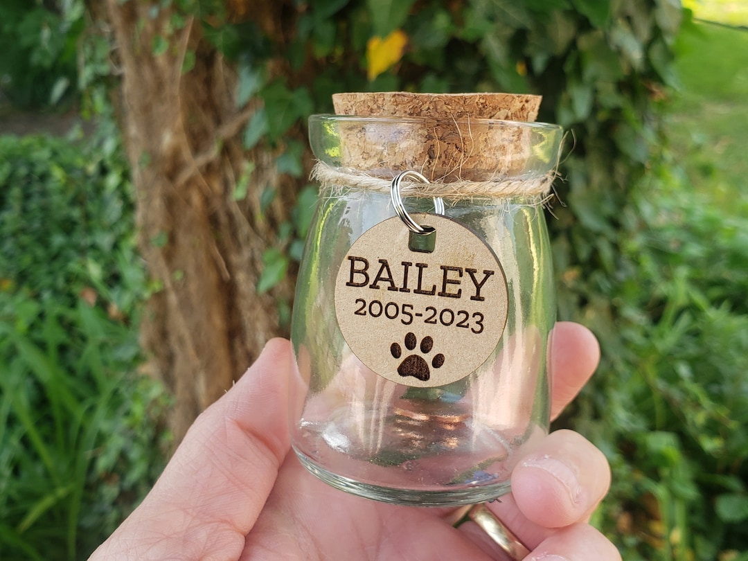 Custom Pet Fur Keepsake Jar. Pet Memorial Jar, Loss of Pet ...