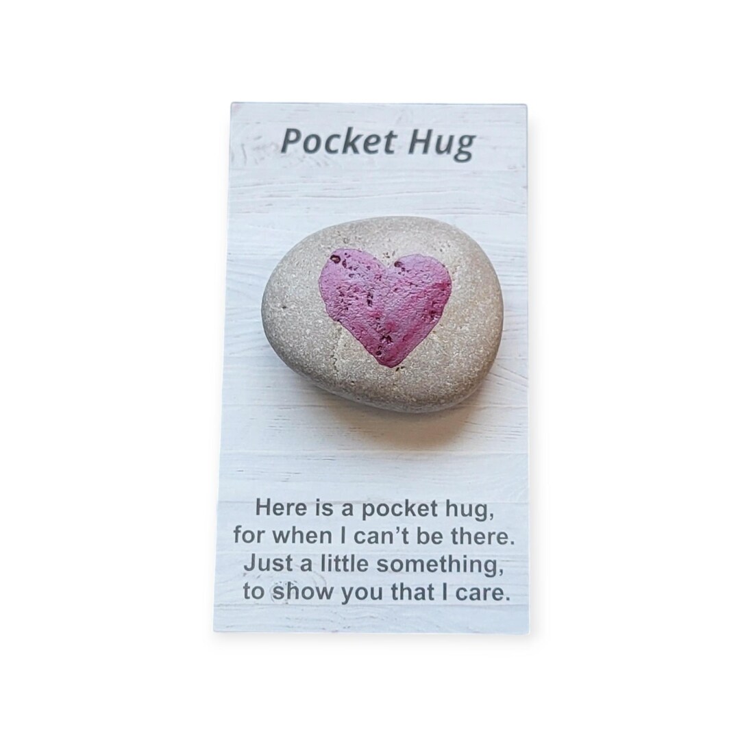 Pocket Hug. Pebble Heart Token. Thinking of You. Keepsake Rock. Penguin ...