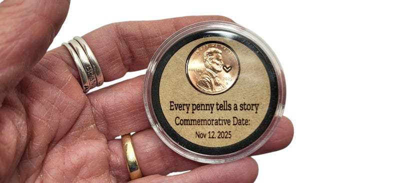 Handmade 2025 Commemorative Penny Keepsake • Every Penny Has a Story ...