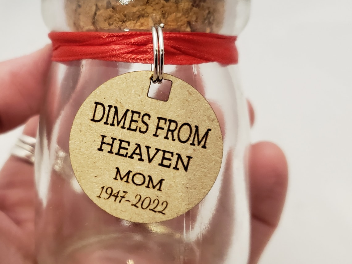 Custom Dimes From Heaven Jar. Memorial Keepsake Loss of Loved - Etsy