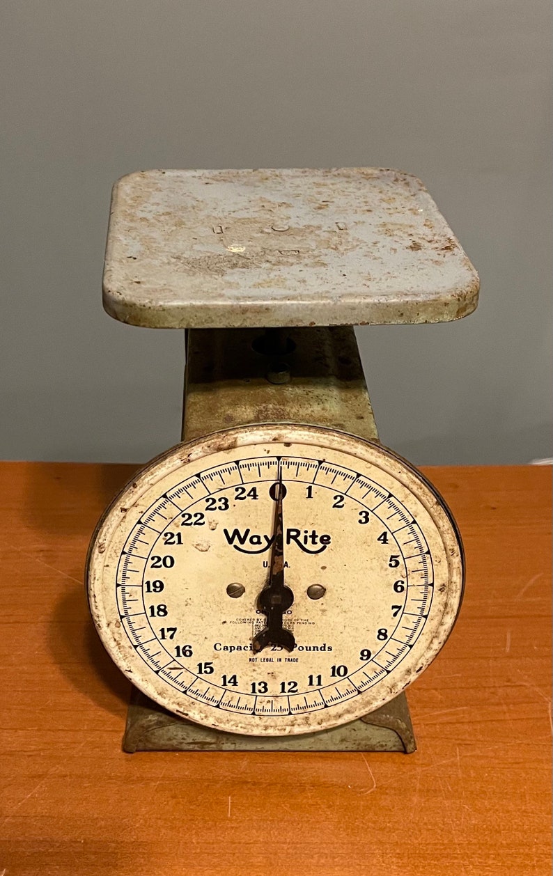 1930s Vintage 1940s Way Rite 25 Lbs Kitchen & Household Scale Hanson ...