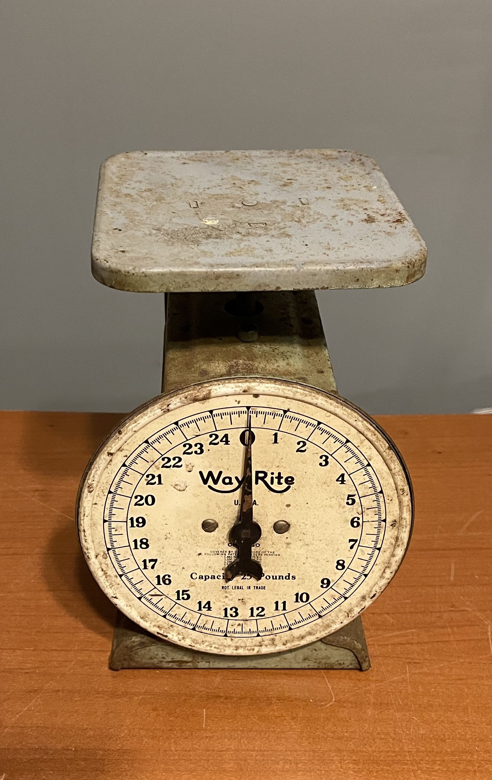 1930s Vintage 1940s Way Rite 25 Lbs Kitchen & Household Scale Hanson ...