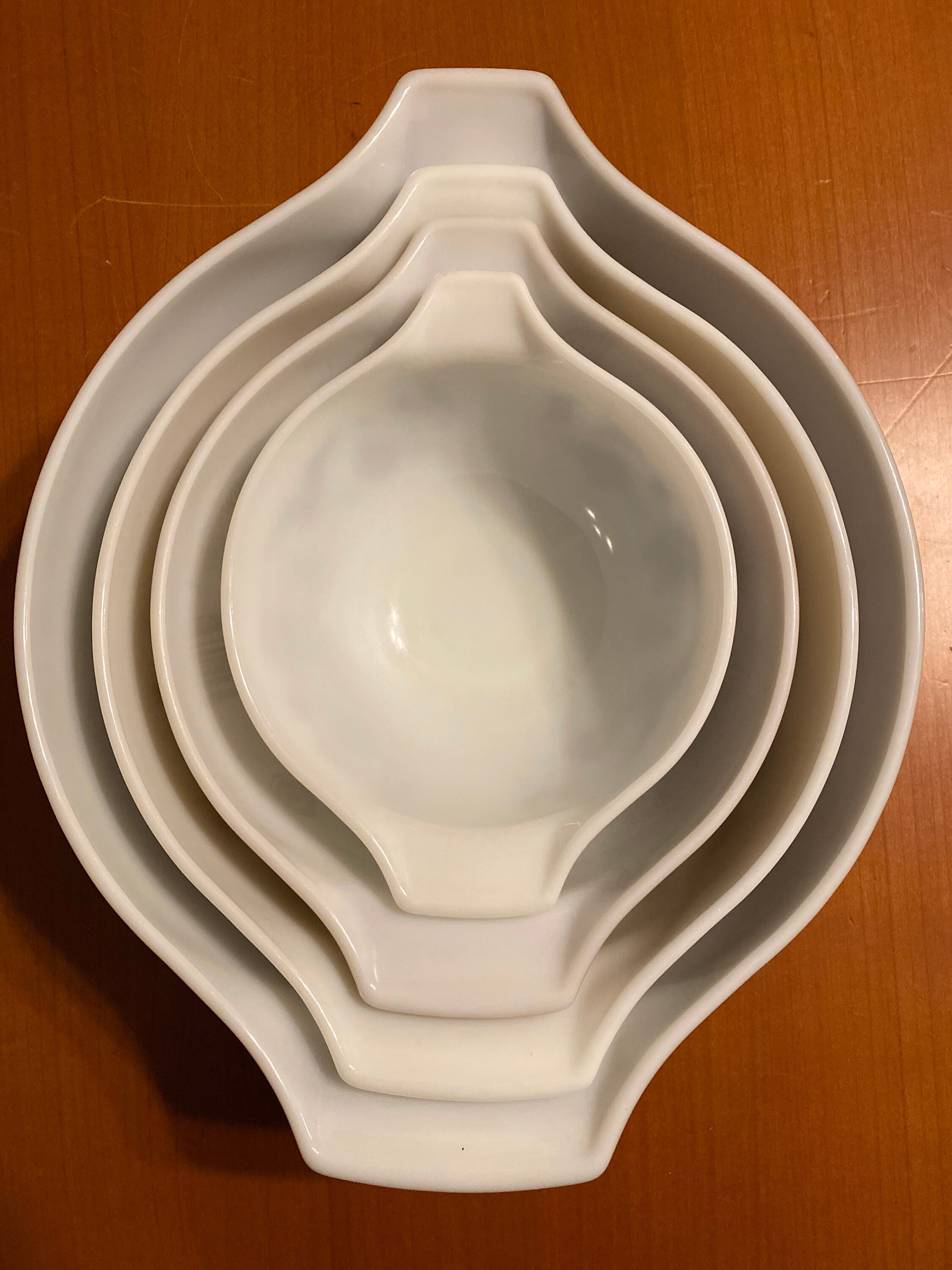 Pyrex Glass Mixing Bowls Brown & White Americana 1950s Vintage | Etsy