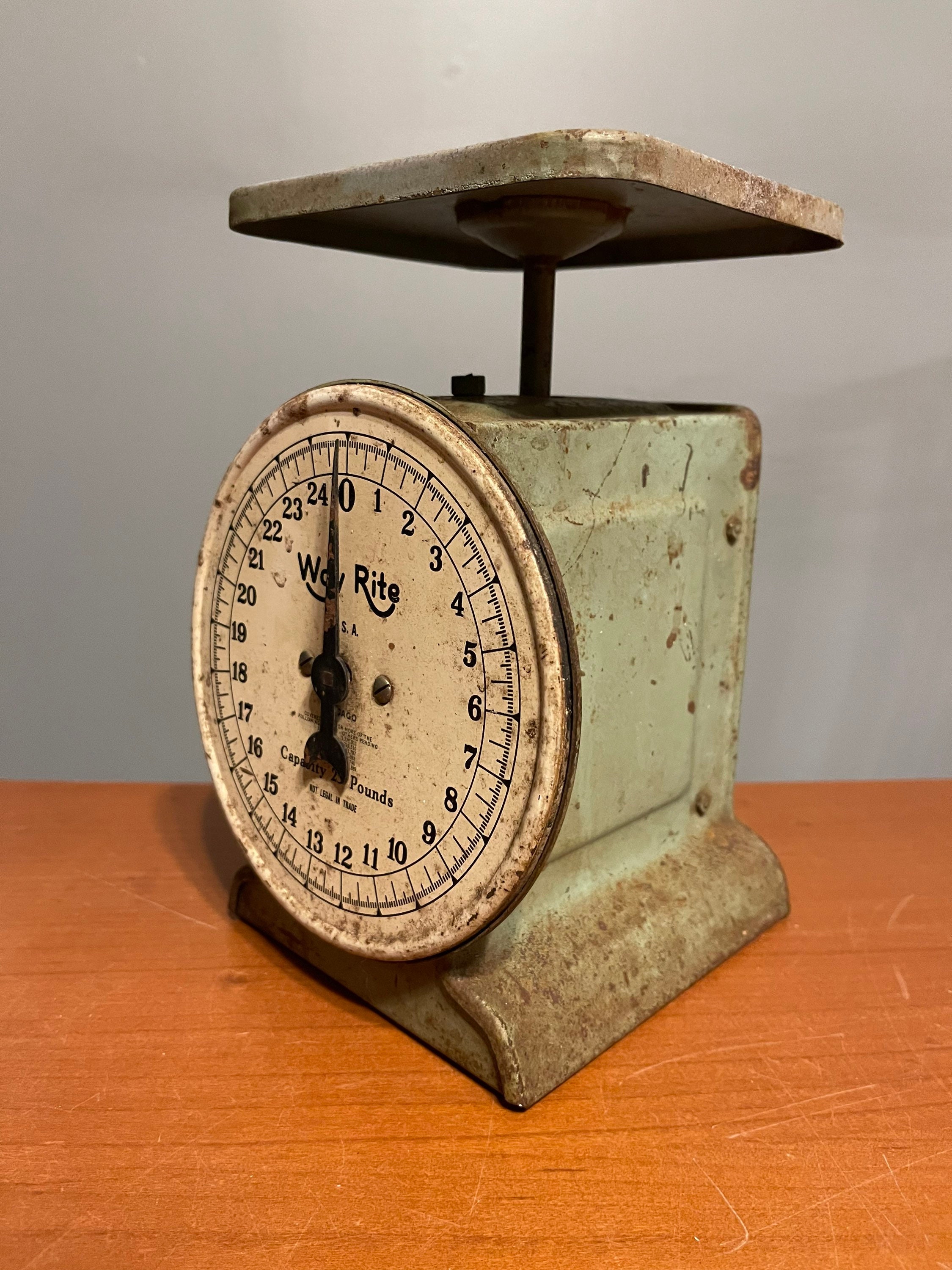 1930s Vintage 1940s Way Rite 25 Lbs Kitchen & Household Scale Hanson ...