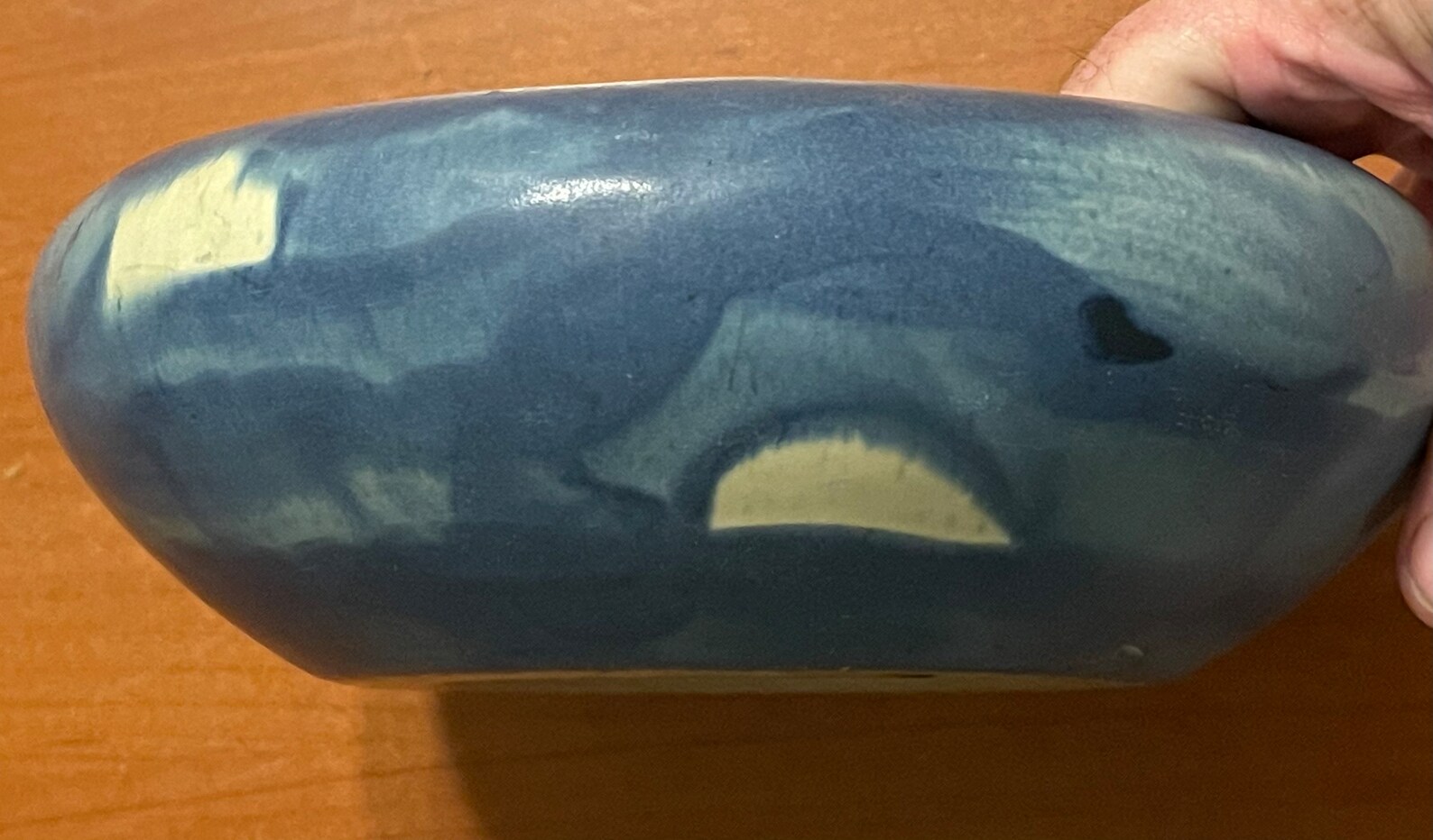 Art Pottery Low Bowl Vintage Circa 1930s Zaneware 8 Blue White Matte ...