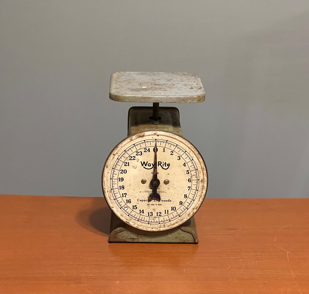 1930s Vintage 1940s Way Rite 25 Lbs Kitchen & Household Scale Hanson ...