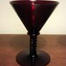Set of 5 Vintage Dark Red Martini-shaped Small Cordial or Sampler Twist ...