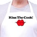 Red Chef Apron Kiss the Cook Novelty Kitchen Aprons - Etsy