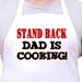 Stand Back Dad is Cooking Funny Aprons for Men Mans Chef - Etsy