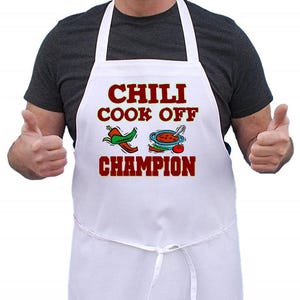 Chili Cook off Champion Apron, Novelty Kitchen Accessory - Etsy