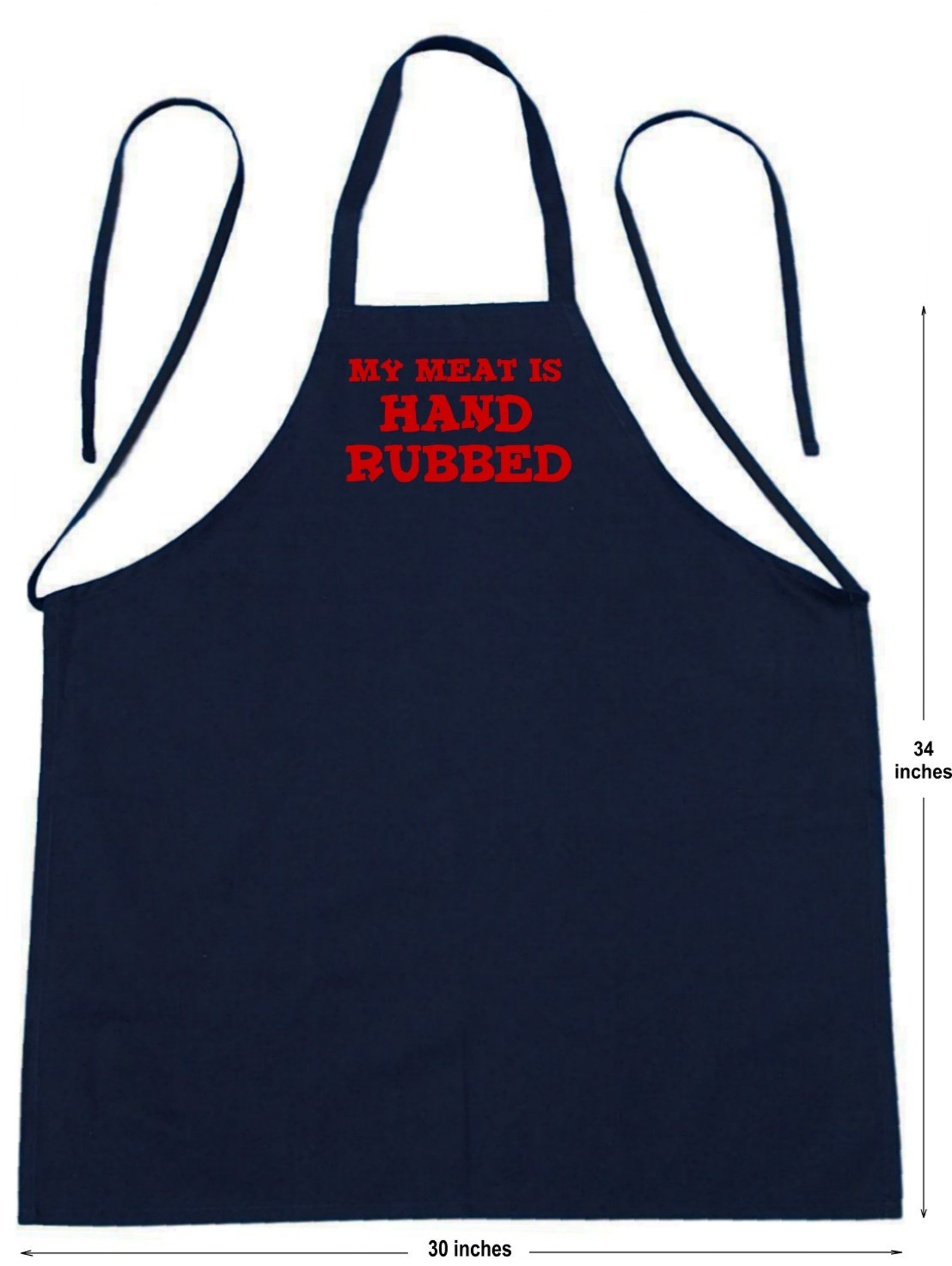 Funny Barbecue Apron My Meat is Hand Rubbed Chef Aprons - Etsy