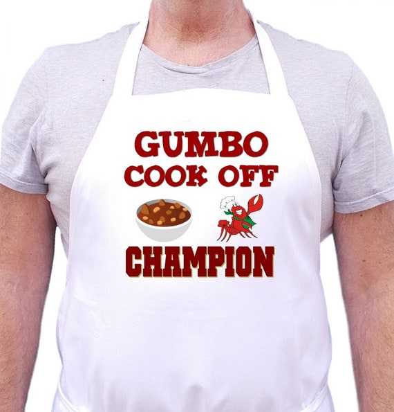 Gumbo Cook off Champion White Aprons for Competition Winners | Etsy