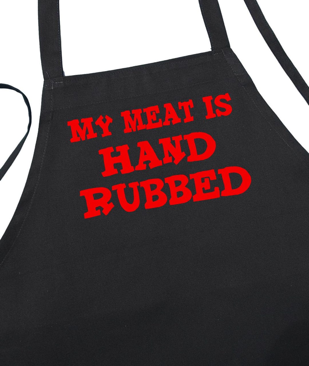 Funny BBQ Apron, My Meat is Hand Rubbed, Black Chef Aprons - Etsy