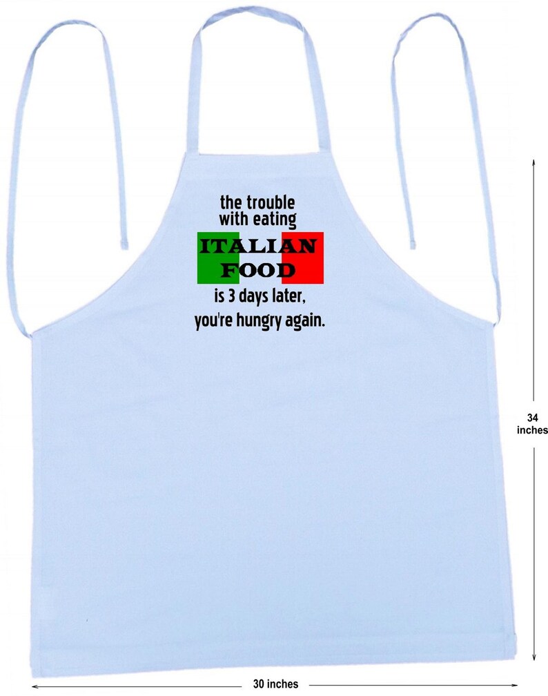 Funny Italian Food Chef Apron, Novelty Cooking Gift, White Aprons - Etsy