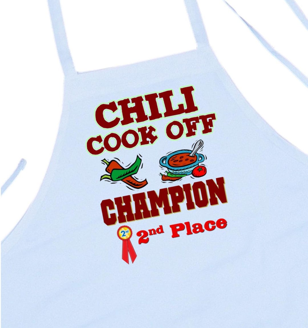 Chili Cook off Apron, Second Place Champion, Kitchen Apron - Etsy