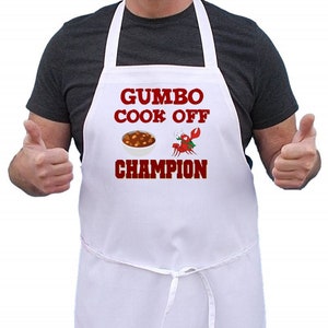 Gumbo Cook off Champion White Aprons for Competition Winners - Etsy