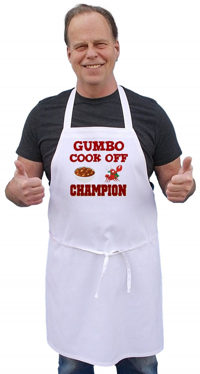 Gumbo Cook off Champion White Aprons for Competition Winners - Etsy